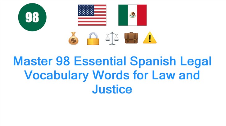Master 98 Essential Spanish Legal Vocabulary Words for Law and Justice