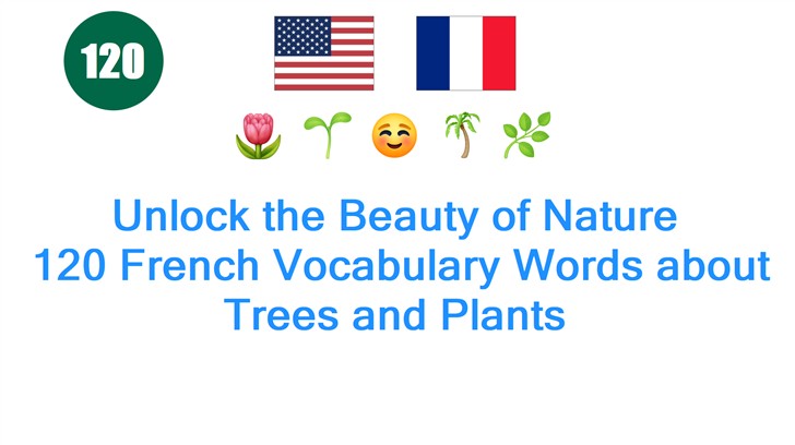 Unlock the Beauty of Nature: 120 French Vocabulary Words about Trees ...